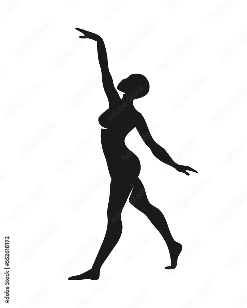 Vector Flat Illustration With Inspired By Henri Matisse Abstract Woman