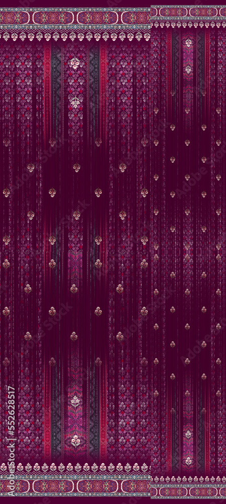 motif, digital, suit, sleeves, textile design, kurtis, shawl, digital ...