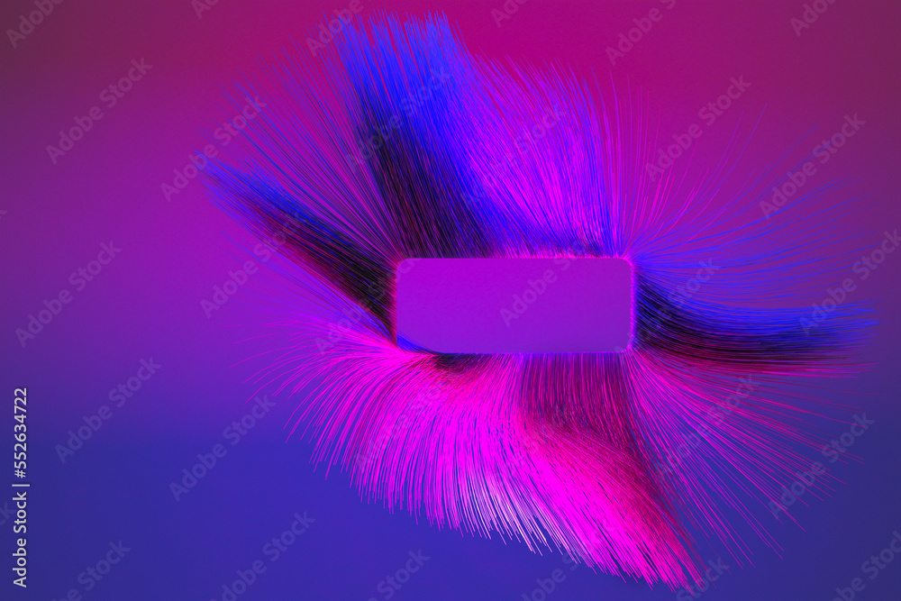 Neon abstraction with lines waves. Abstract geometry. Waves texture ...