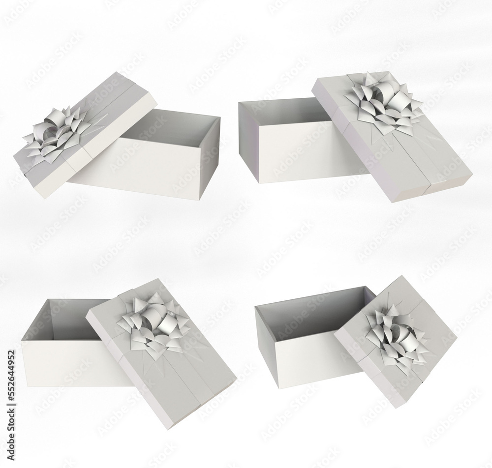 Rectangular cardboard box with bow and ribbon open easily change the ...
