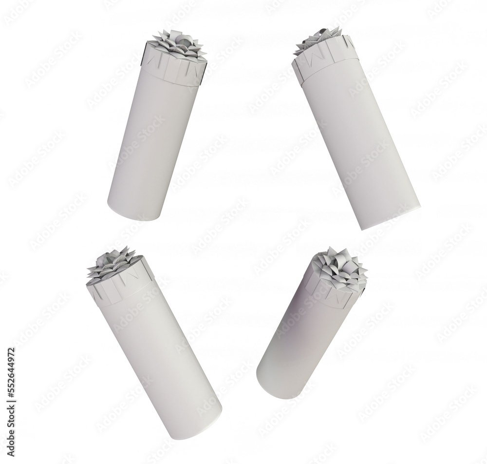 Cylindrical cardboard box with bow and ribbon close easily change the ...