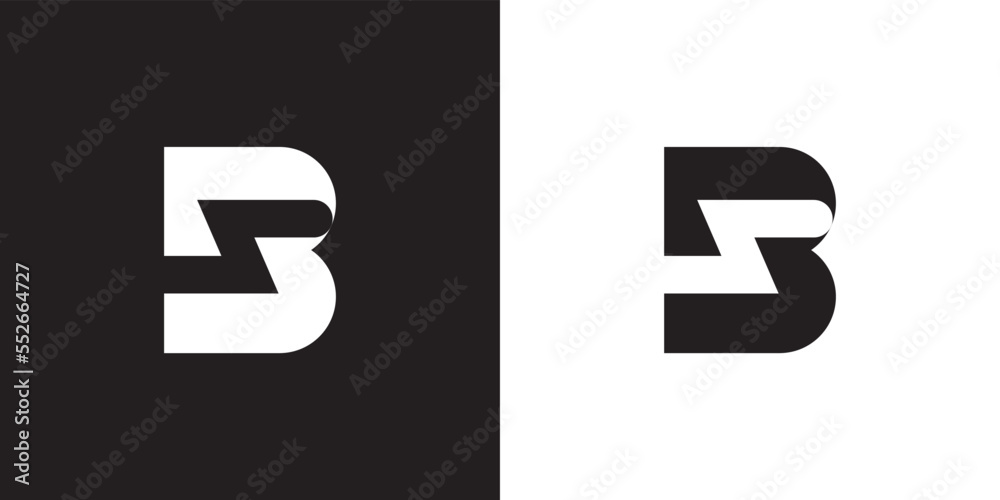 Minimal SB logo. Icon of a BS letter on a luxury background. Logo idea ...