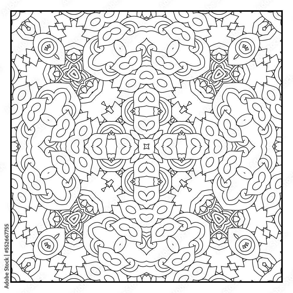 Mandala coloring page for adults. Mandala background. Mandala pattern ...