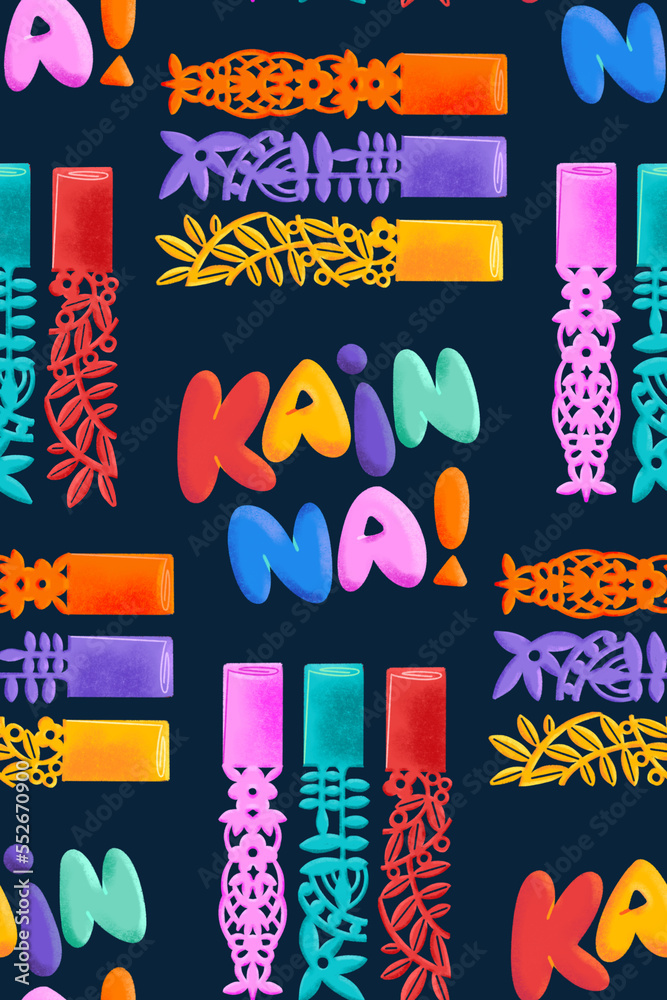 Filipino pastillas candy with handcut paper wrapper with "Kain Na ...