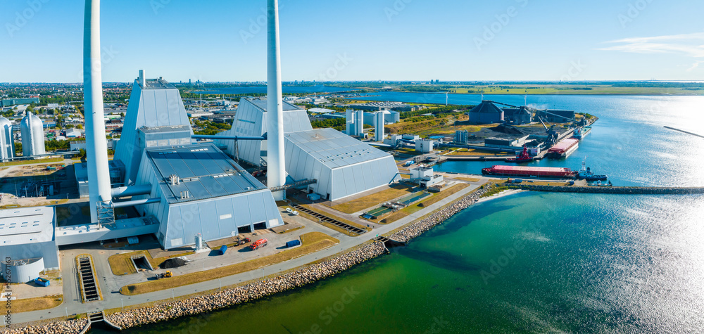 Aerial view of the Power station. One of the most beautiful and eco ...