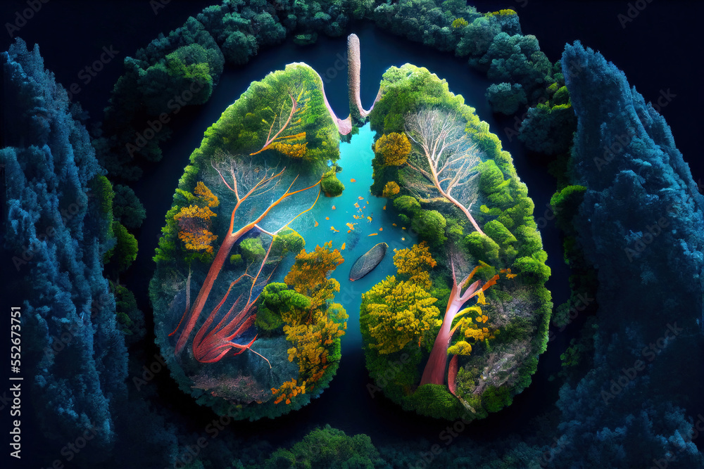 the lungs of the planet, concept for saving the earth and the ...