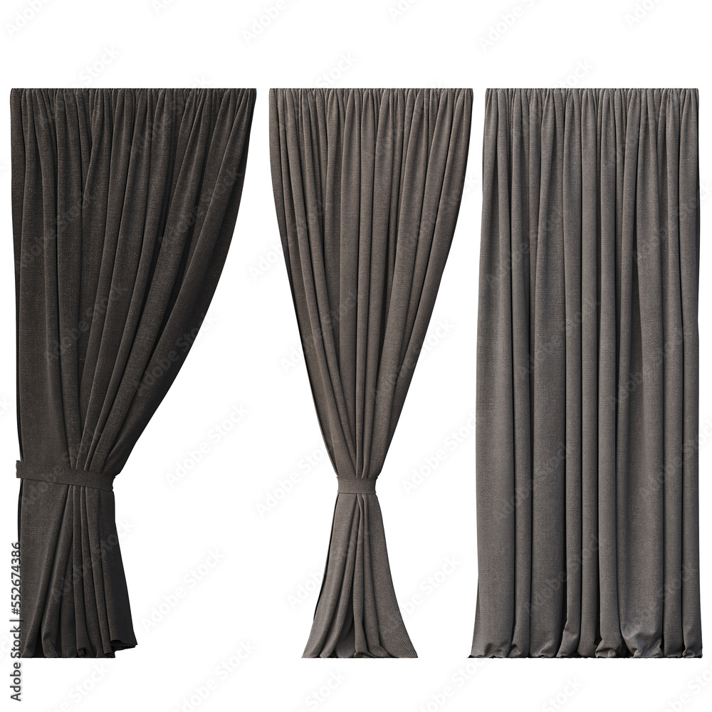 curtain isolated on a transparent background, 3D illustration, cg ...