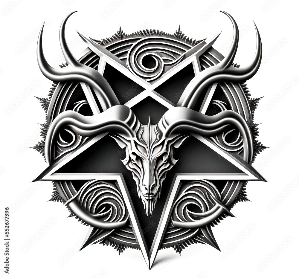 A Satanic Symbol. A Generative AI digital illustration. Stock ...