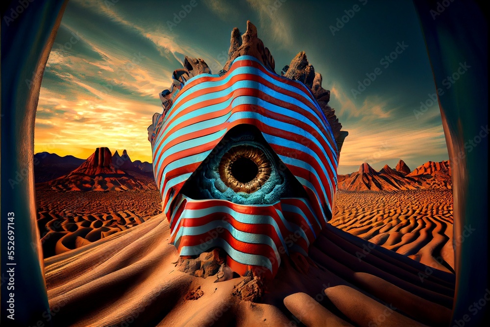 Generative AI render of abstract art wallpaper Stock Illustration ...