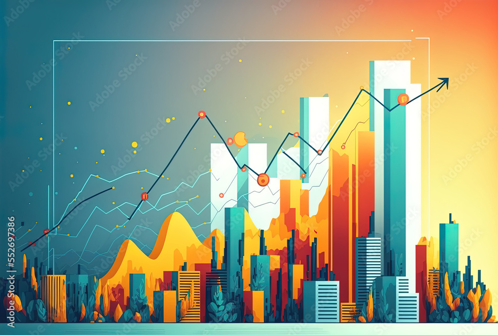 Stock market or forex trading graph in graphic concept suited for ...