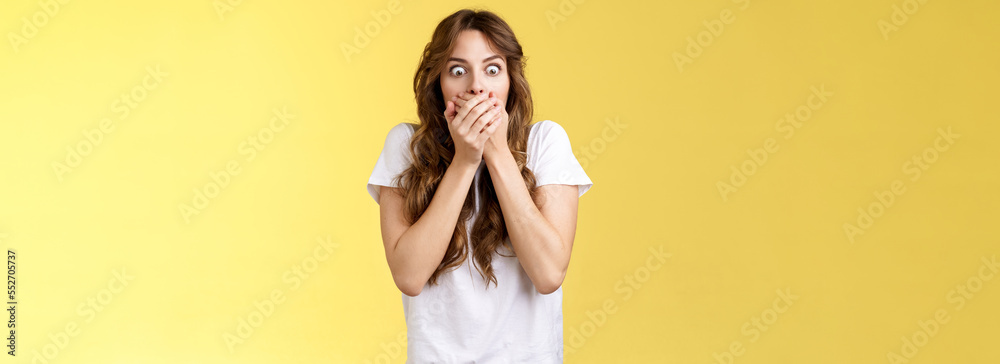 Shocked speechless amazed stupefied cute girl learn terrible impressive ... Shocked speechless amazed stupefied cute girl learn terrible impressive ...