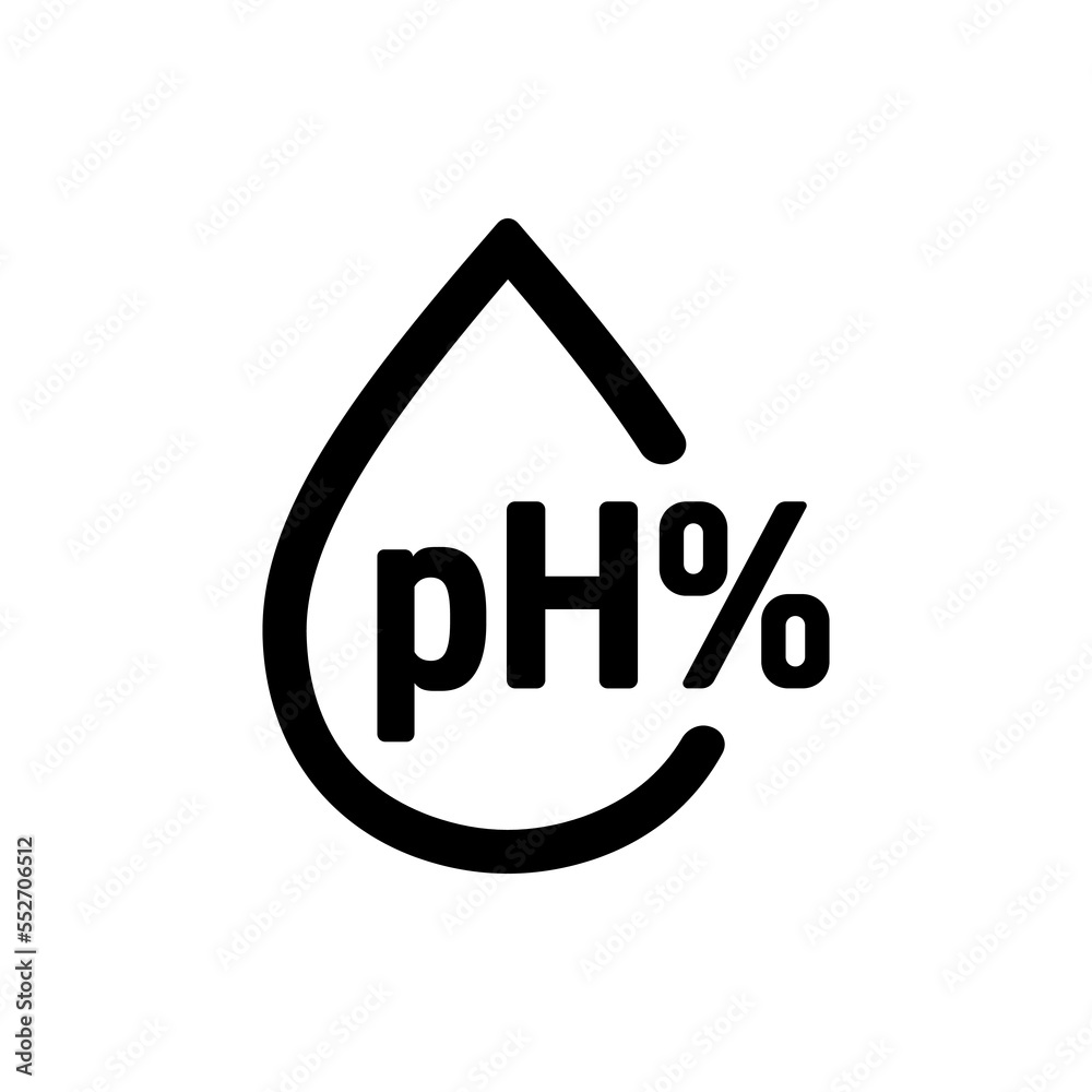 Vetor de pH icon vector or pH outline icon or pH symbol isolated ...