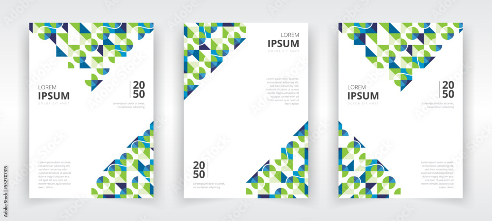 Modern and professional a4 size portrait poster design template set ...