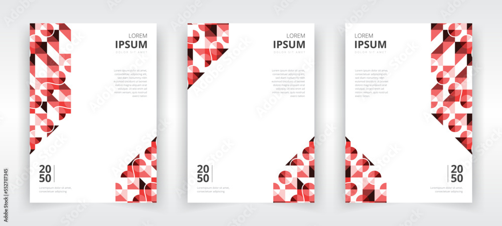 Modern and professional a4 size portrait poster design template set ...