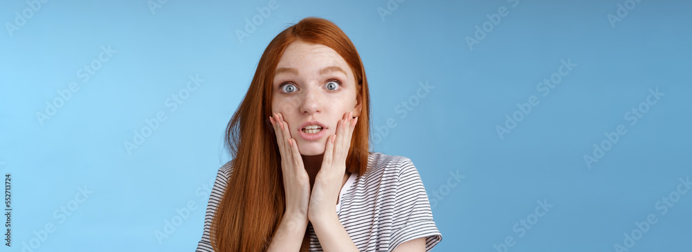 Shit bummer. Shocked worried young intense serious-looking confused ...