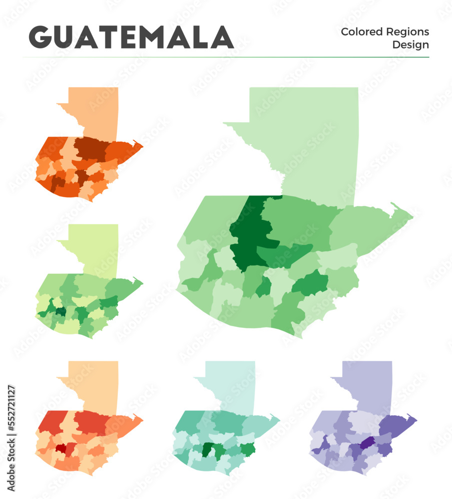 Guatemala map collection. Borders of Guatemala for your infographic ...