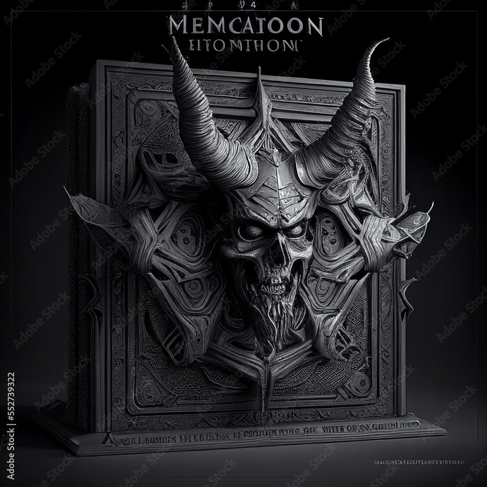 Satan metal sculpture created with generative AI technology Stock ...