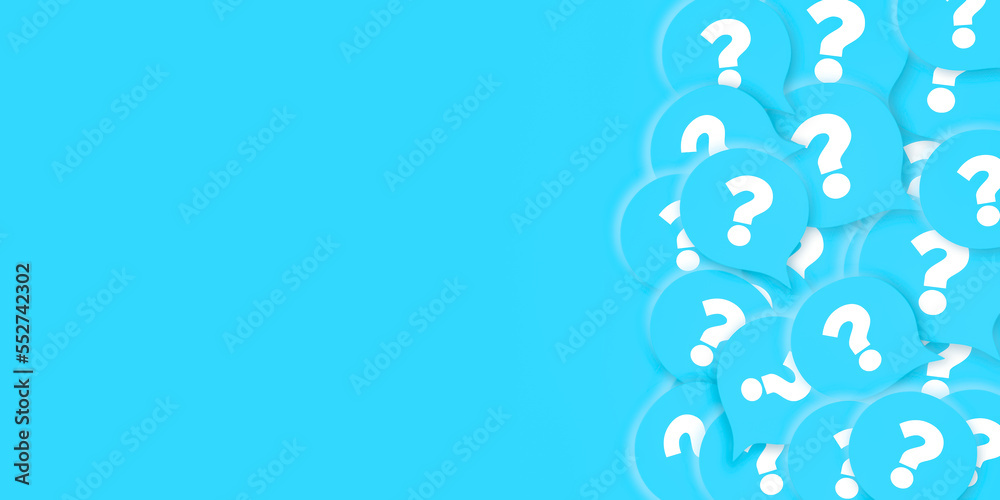 a bunch of question marks, question marks as symbols of a question, a ...