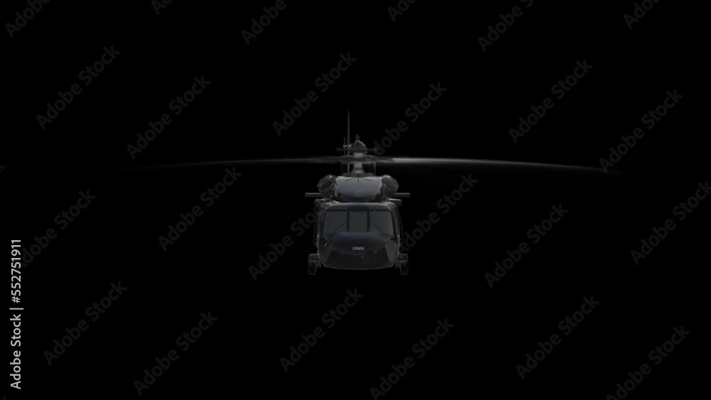 Realistic Helicopters flying isolated on a black background.effect ...