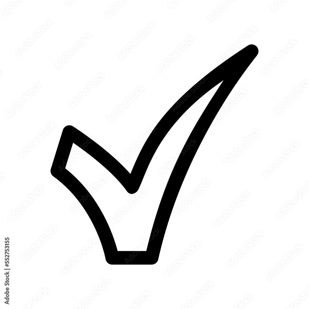 Check Mark Icon Vector Symbol Design Illustration Stock Vector | Adobe ...