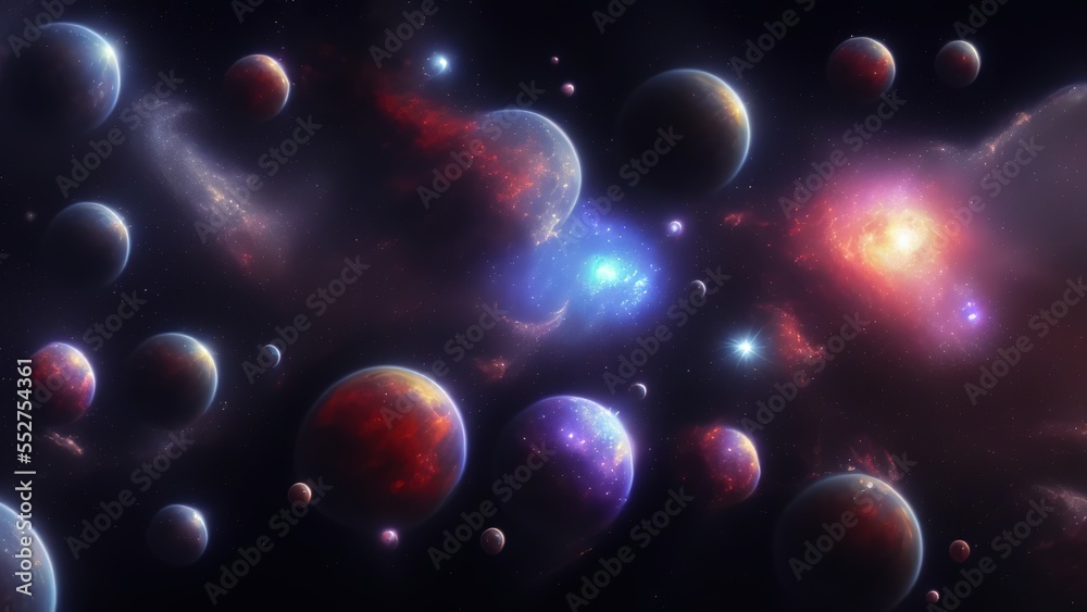 Equirectangular projection, environment map, Space background with ...