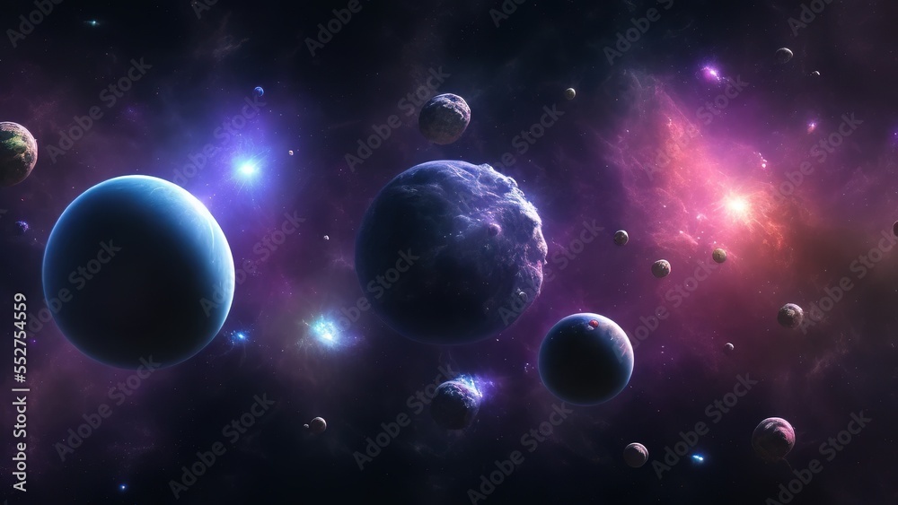 Equirectangular projection, environment map, Space background with ...