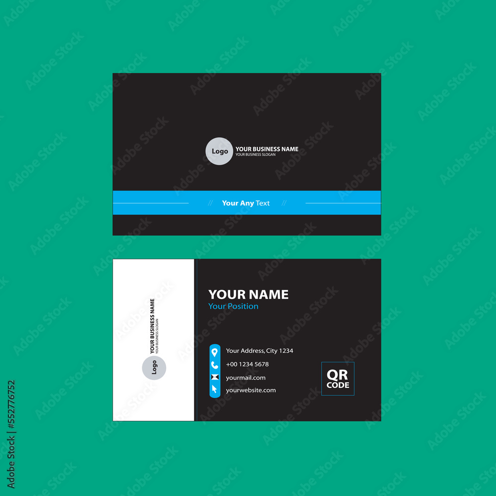 simple Visiting Card Desing Template Stock Vector | Adobe Stock