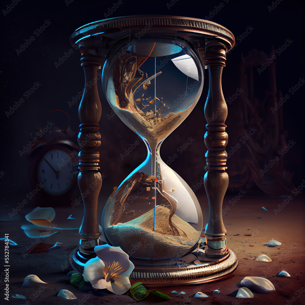 liminal space overtakes the unstoppable flow of time Stock Illustration ...