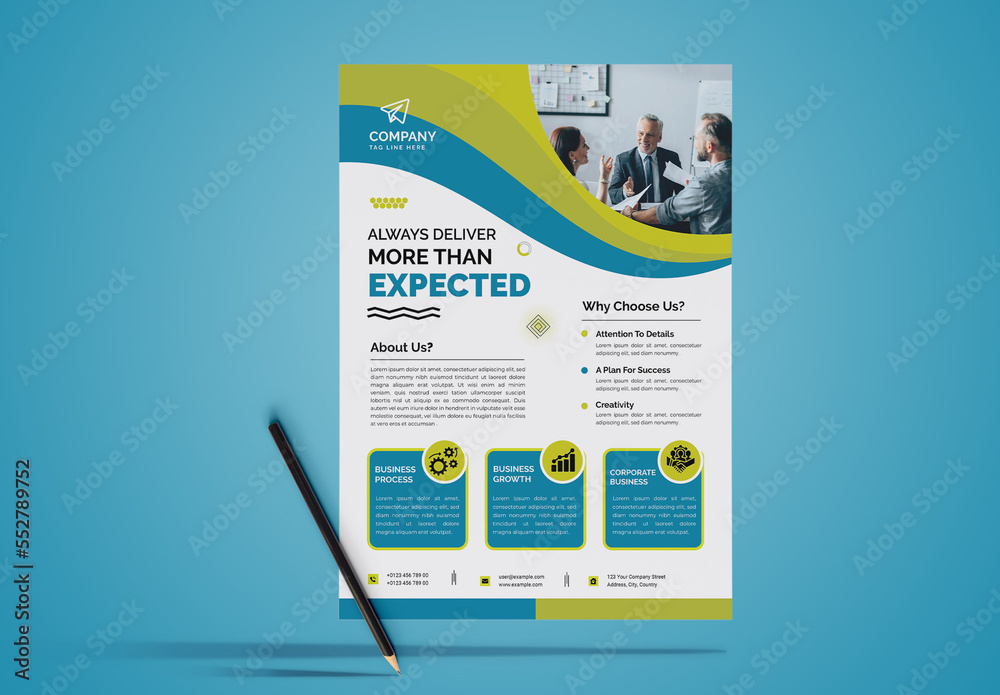Agency Flyer Design Template Stock Template | Adobe Stock