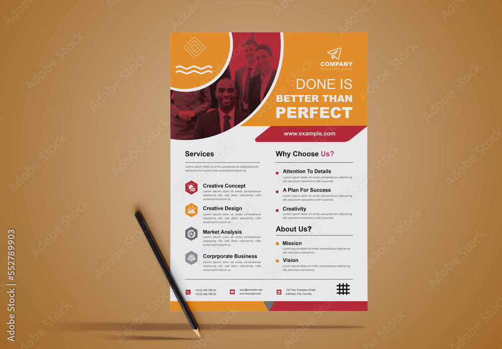 Creative Agency Flyer Design Stock Template | Adobe Stock