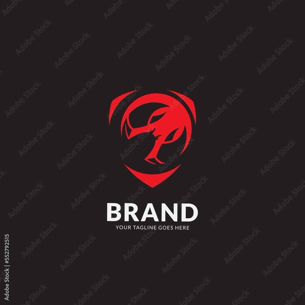 Seafood restaurant, Stylized image of shrimp logo template, prawn logo ...