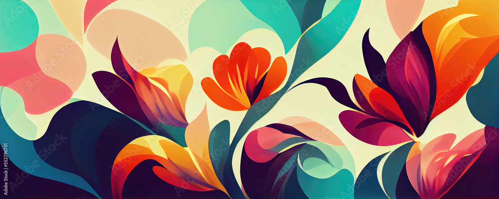 Beautiful modern colorful flower wallpaper background pattern design ...