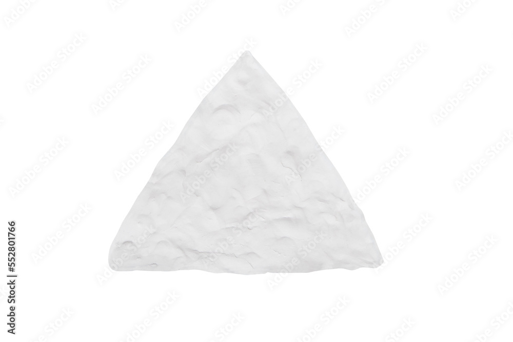 Plasticine handmade color white triangle geometric shapes. Suitable for ...