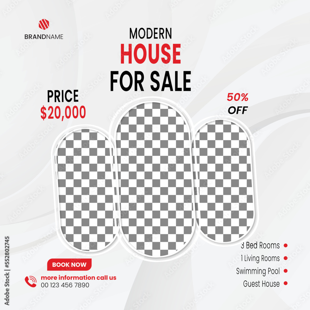 Real estate business marketing social media post banner background ...