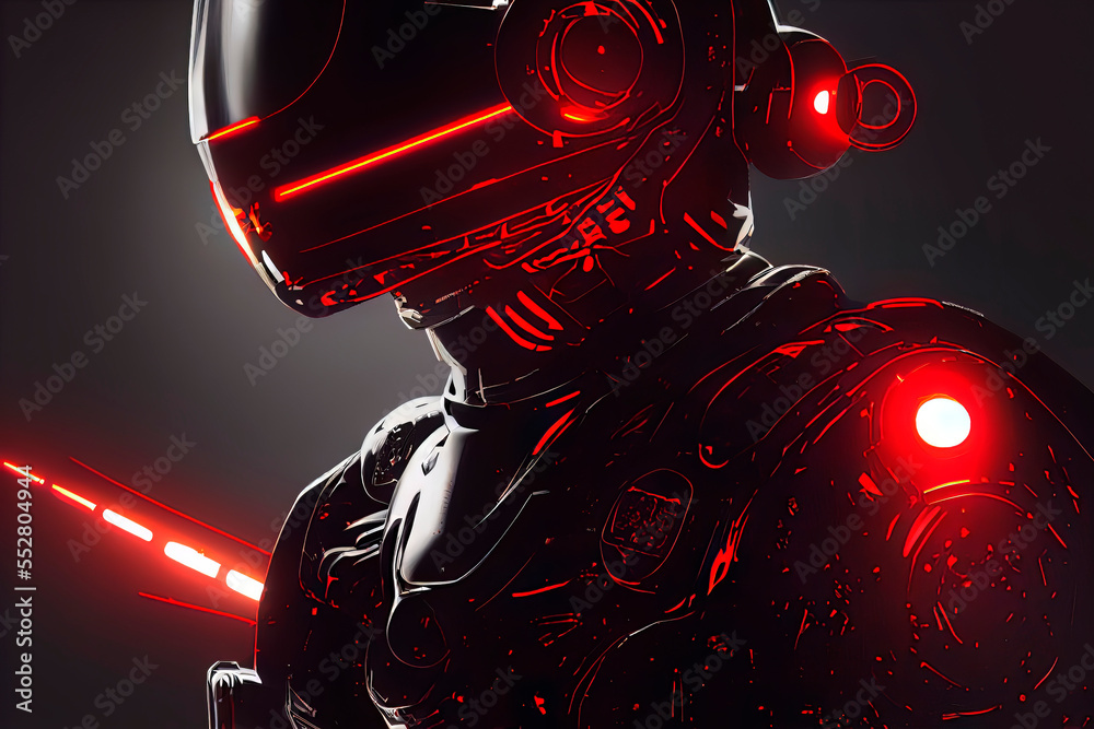 Robots. Futuristic interpretation Future 2025. Illustration for ...