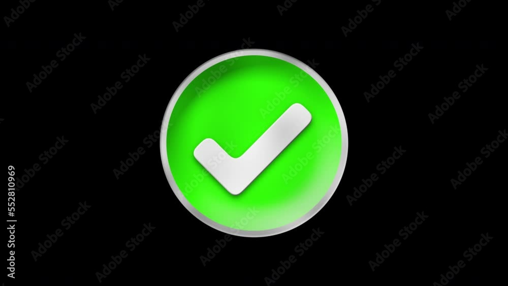 3D animated True and False symbols on transparent background with alpha ...