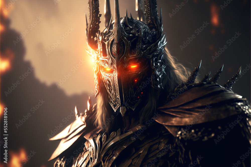 Generative AI illustration of lord Sauron Stock Illustration | Adobe Stock
