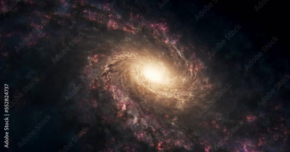 Spiral Galaxy Rotation 3 Dimensional With Millions Of Stars - 4K 3D ...