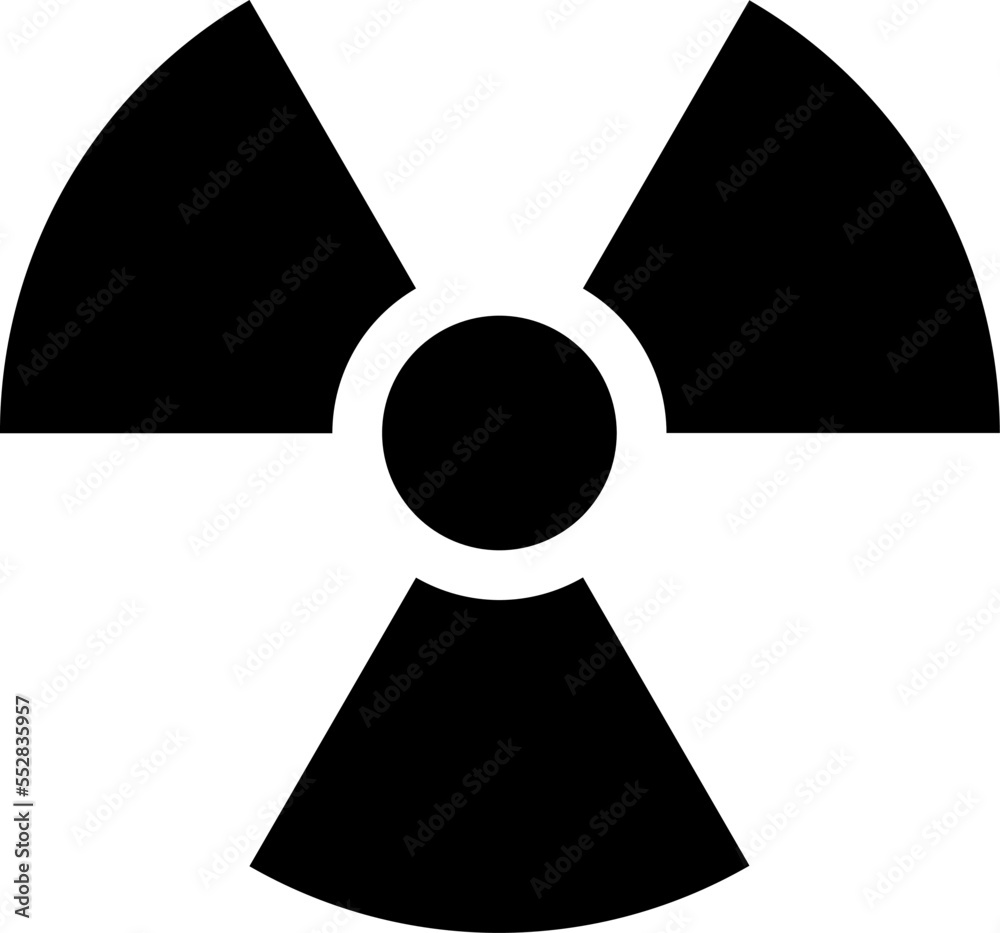 Nuclear Hazard Sign Ionizing Radiation Trefoil Danger Symbol Icon ...