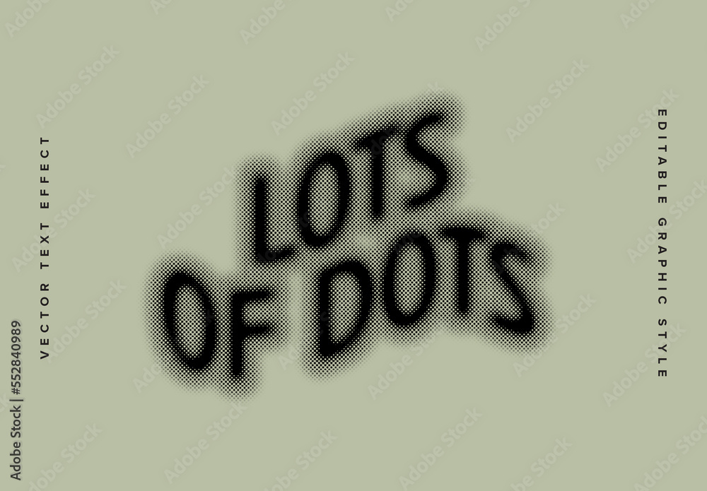 Halftone Text Effect Mockup Stock Template Adobe Stock