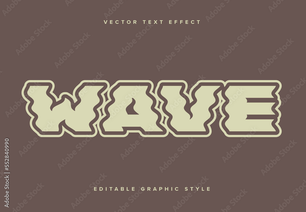 Wavy Text Effect Mockup Stock Template | Adobe Stock