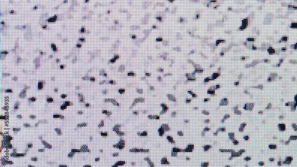 Simple black white blank old LCD TV screen noise, no signal, bright ...