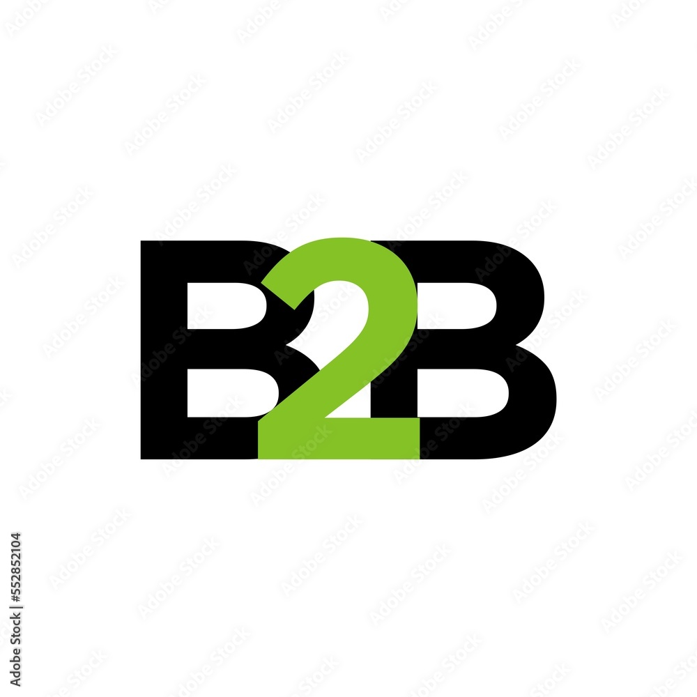 Logo B2B, Vector, Inisial, Logo grapic Stock Illustration | Adobe Stock