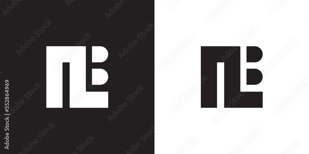 Minimal NB logo. Icon of a BN letter on a luxury background. Logo idea ...