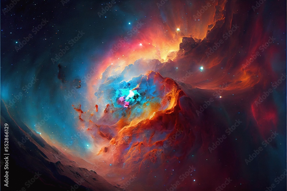 the creation of a new star. born solar system space Artist's concept ...