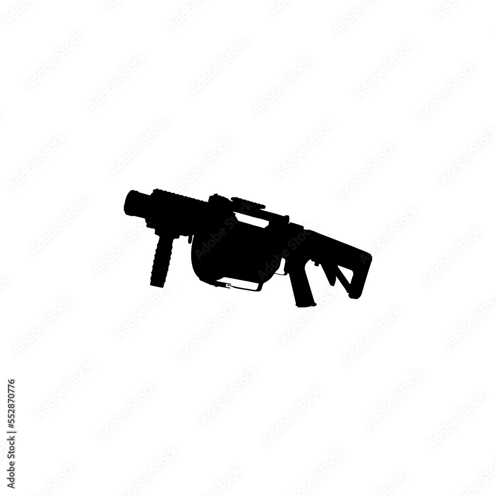 Grenade launcher icon. Simple style no war poster poster background ...