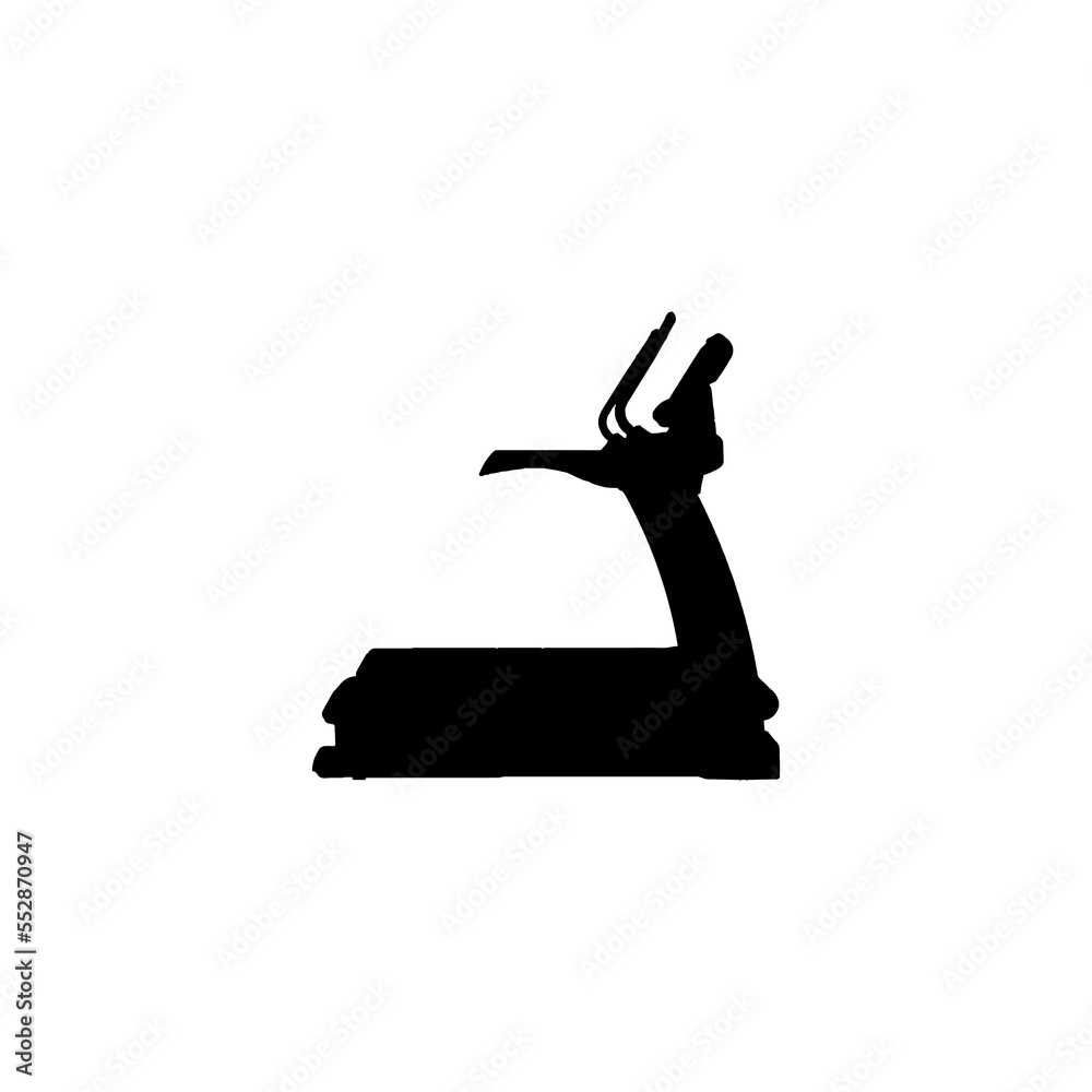 Treadmill icon. Simple style heart health poster background symbol ...