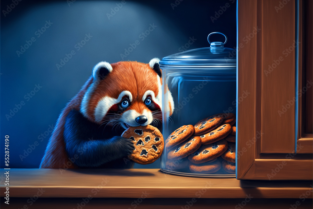 Midnight Snack: Cute and Mischievous Red Panda Caught Biting into a ...