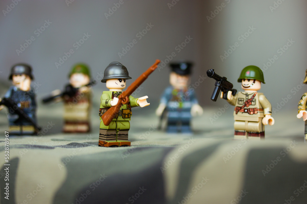 Foto de Kyiv, Ukraine. March 9, 2022. LEGO soldiers from Second World ...