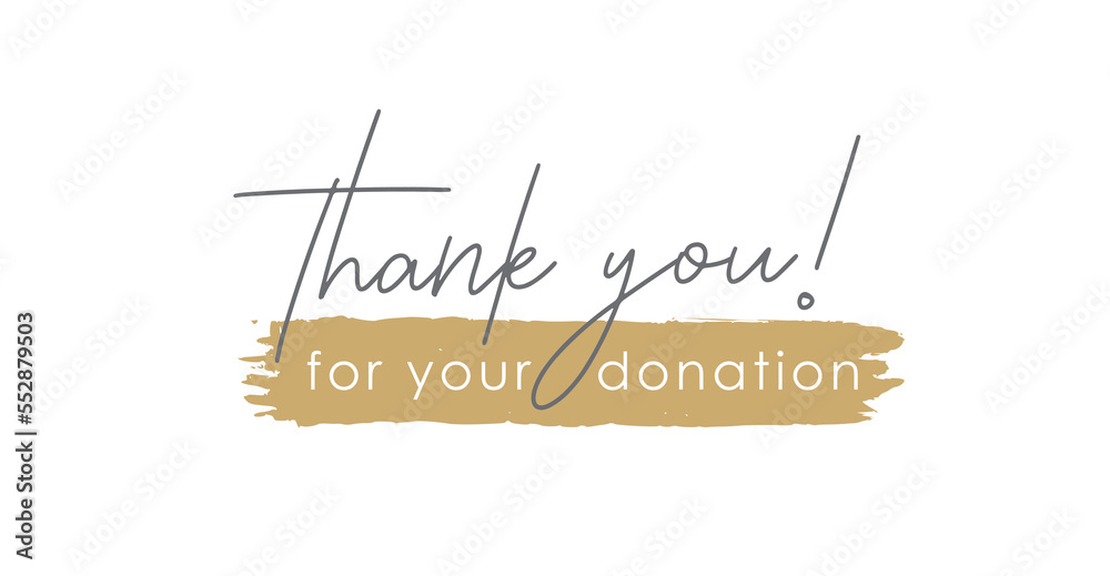 Thank You For Your Donation Handwritten Lettering. Template for Banner ...